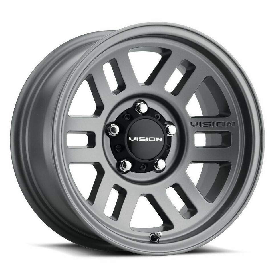 Set 4 16" Vision 355 Manx 2 Overland Satin Grey 16x8 Wheels 6x5.5 ...