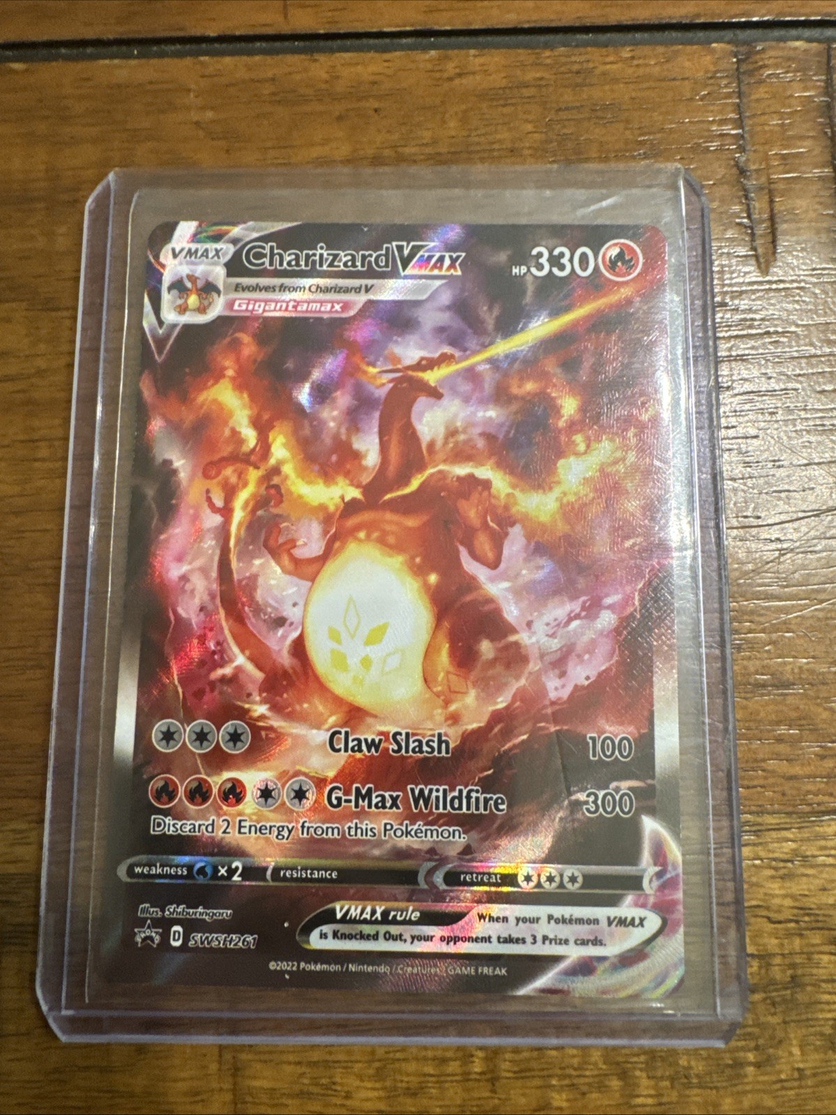 Pokemon TCG Sword & Shield Charizard Vmax Black Star Promo Card SWSH261 ...