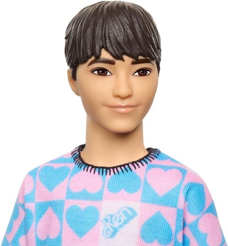 NEW IN BOX Barbie Fashionistas Ken Doll with Slender Body Pink Blue ...