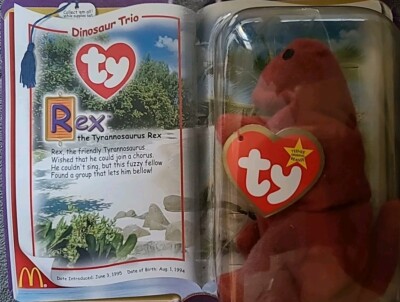 ty mcdonalds beanie babies dinosaur trio REX | eBay