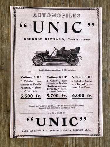 AFFICHE / POSTER " Automobile UNIC" - Man cave classic car | eBay