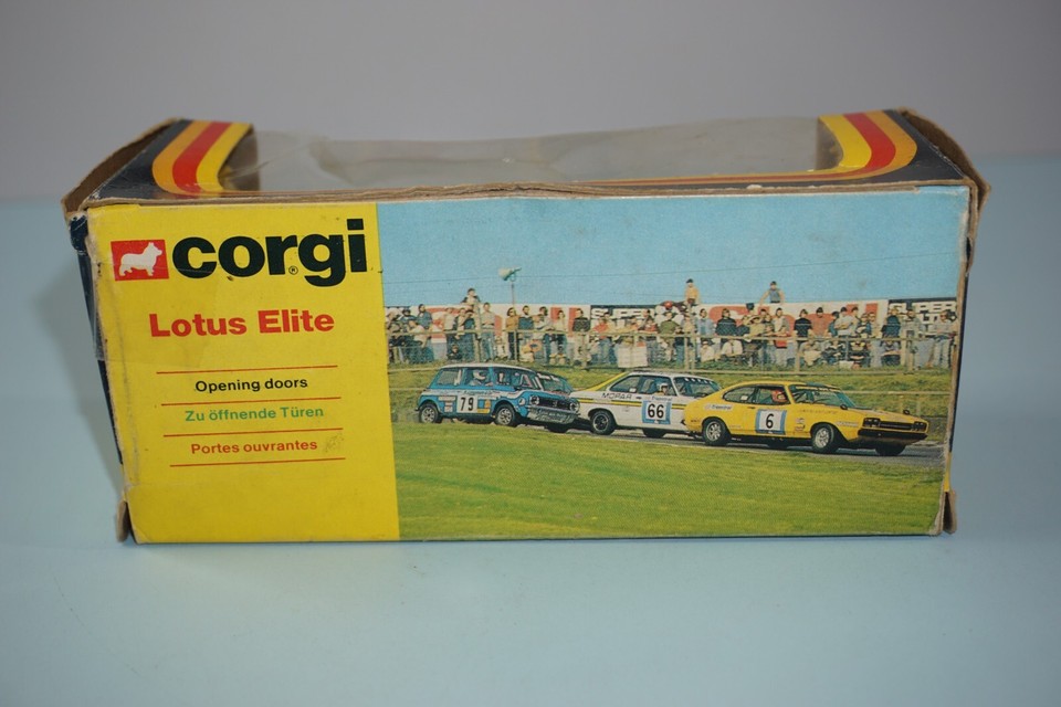 Vintage Corgi No.301, Lotus Elite 1/36 Scale Yellow Rally Car Model ...