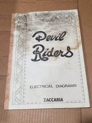 Zaccaria Devil Riders Arcade Pinball Pin Ball Operations Manual ...