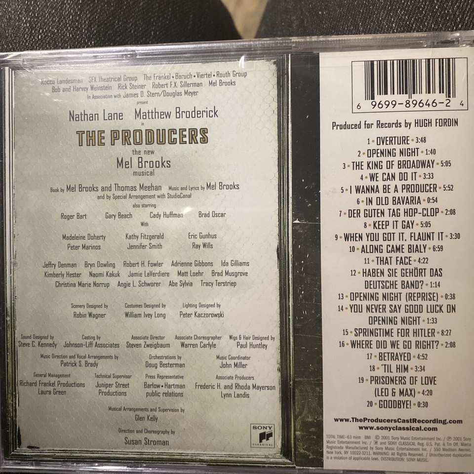 The Producers [Original Broadway Cast Recording] by Matthew Broderick/Nathan... 696998964624| eBay