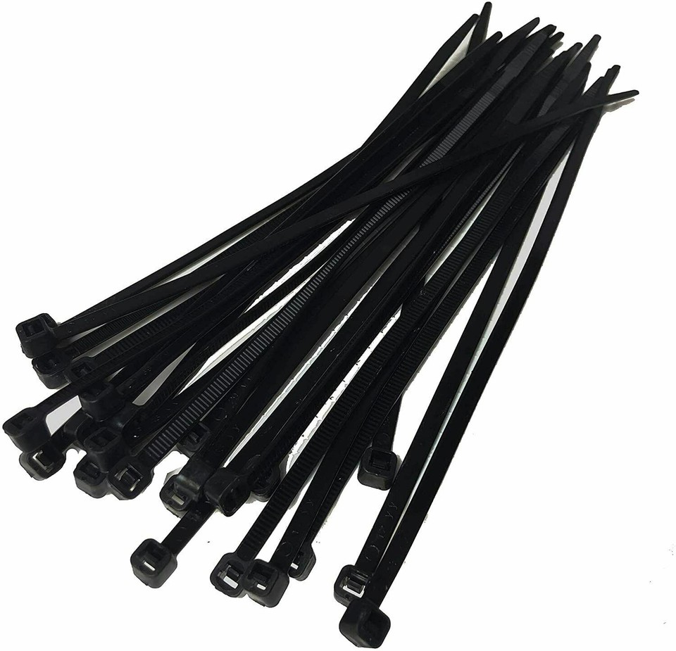 100 Cable Zip Ties 12 Inch Long Cable Ties Heavy Duty Nylon Cord Black ...