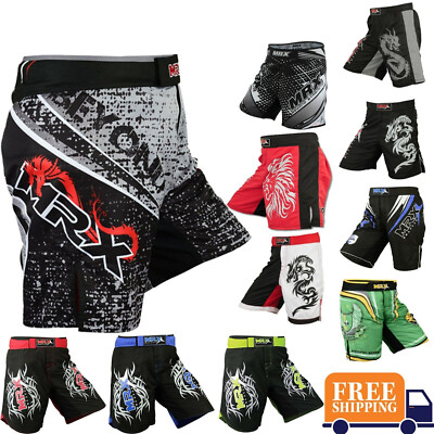 MMA Shorts Grappling UFC Boxing Muay Thai Mens Cage Fight Trunks Slim ...
