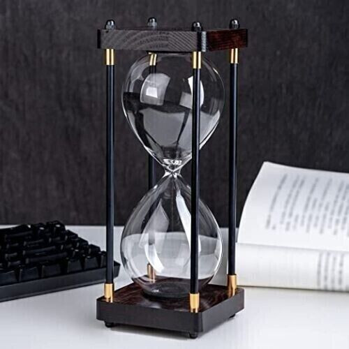 30Min Hourglass Sand Timer Wooden Sand Clock Table Decorative Wooden ...