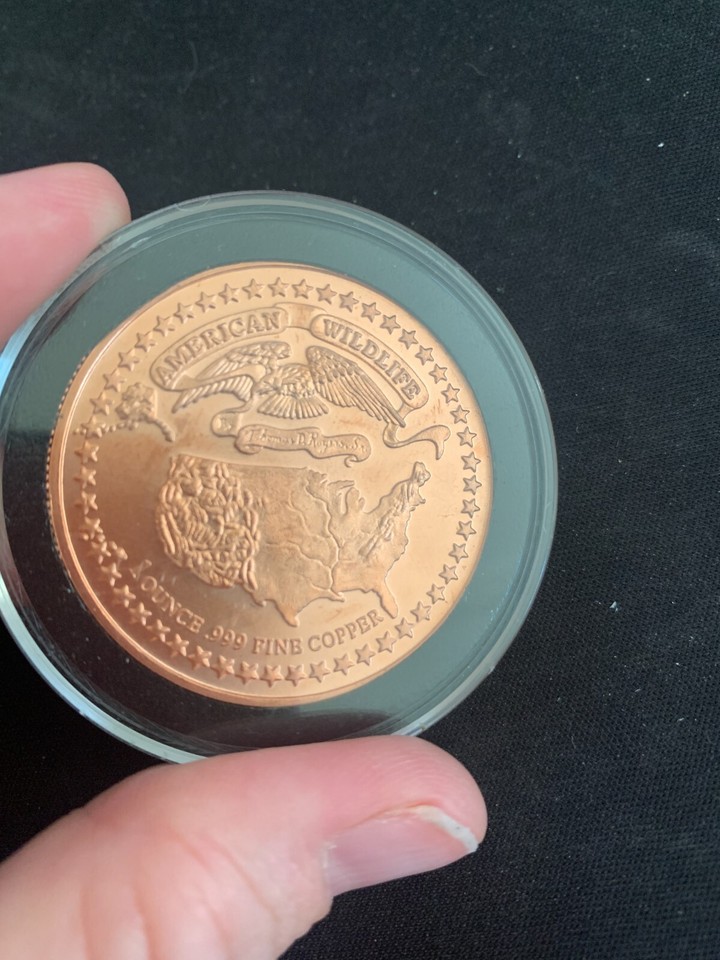 American Wildlife Series 1 oz .999 Pure Copper BU Round/Challenge Coin ...