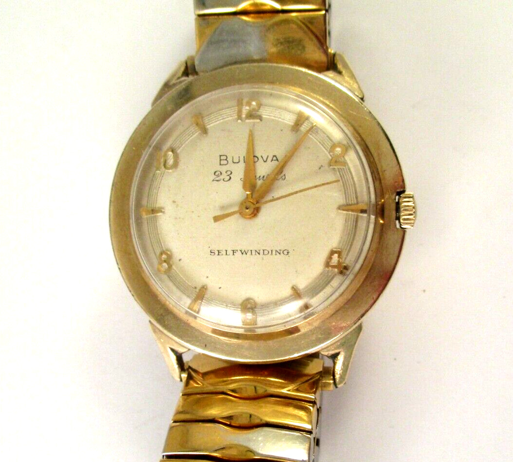 MENS 1959 BULOVA 23J AUTOMATIC 10 RGP WRIST WATCH RUN… - Gem