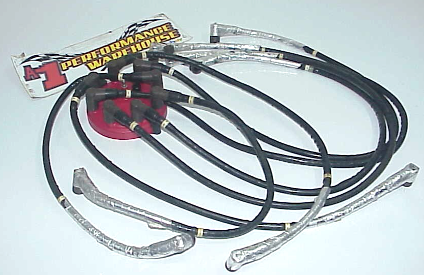 MSD Distributor Cap & Delphi Ignition Spark Plug Wires with 90° Boots ...