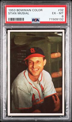 1953 BOWMAN COLOR #32 STAN MUSIAL PSA 6 | eBay