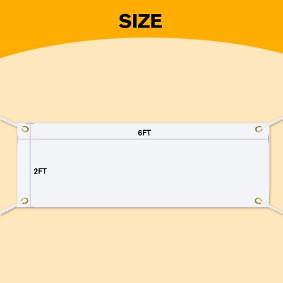 Sublimation Banner Blank Large Banner Signs 2x6 Ft Polyester Canvas for ...