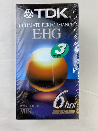 NEW TDK Ultimate Performance Extra High Grade EHG 6 Hour T-120 VHS ...