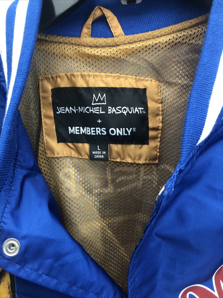 Jean Michel Basquiat X Members Only Mona Lisa Mens Large Varsity Bomber ...