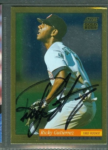 Ricky Gutierrez Baseball Auto1994 Pinnacle '94 Signature Autograph ...