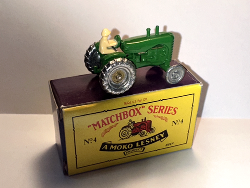 Matchbox A Moko Lesney Reproduction No. 4 Green Tractor with Box | eBay