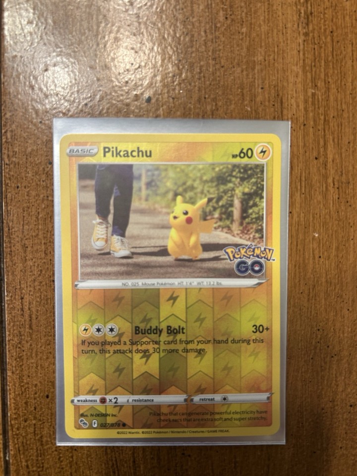 Pokemon TCG SWSH Pokemon Go! - Pikachu Reverse HOLO 027/078 | eBay