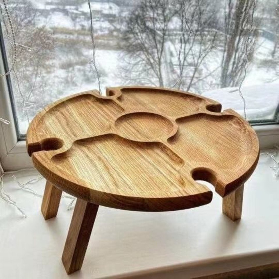 Portable Tables and Chairs Snack Tables Wooden Folding Picnic Tables ...
