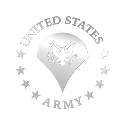 E-4 Specialist Army Rank Sticker Die Cut Chrome Gold Silver Oil Slick ...