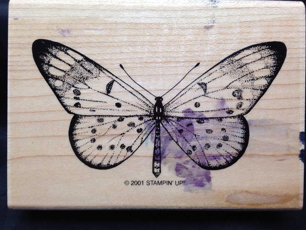 Stampin Up Wonderful Wings Stamp Lacewing Butterfly 2001 Retired Wood ...