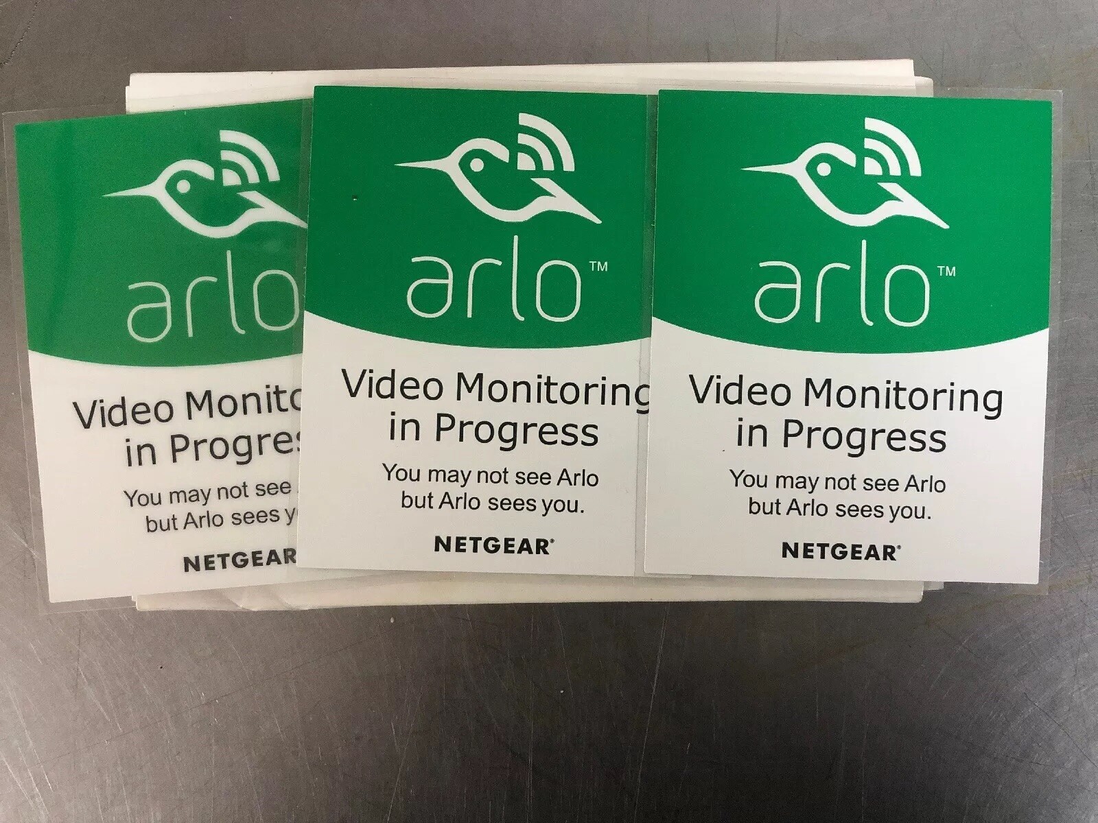 Lot of 3 New Netgear Arlo Monitoring Sticker Only | eBay