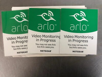 Lot of 3 New Netgear Arlo Monitoring Sticker Only | eBay