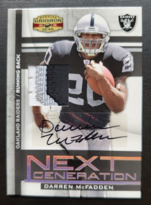 2008 Gridiron Gear Darren McFadden Next Generation 3 Color Relic Auto ...