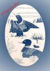 LOON STATIC CLING WINDOW DECAL New Oval 8x12 Vinyl Wild Ducks Glass ...