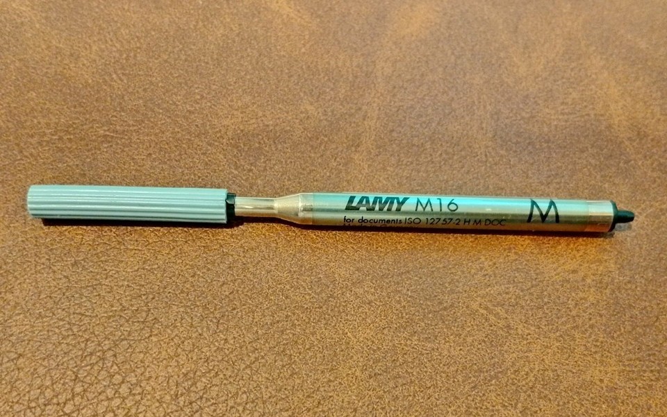 3 x Lamy Logo Ballpoint Pens Medium. Red, Black, Green ink. Student ...