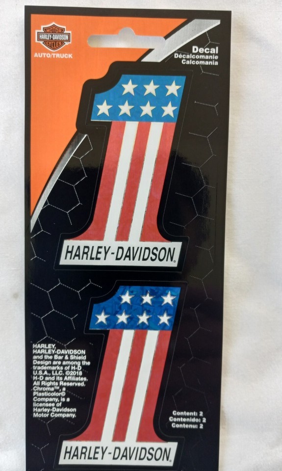 Harley Davidson Old School AMF #1 Decals/Sticker Set 2pcs Official ...