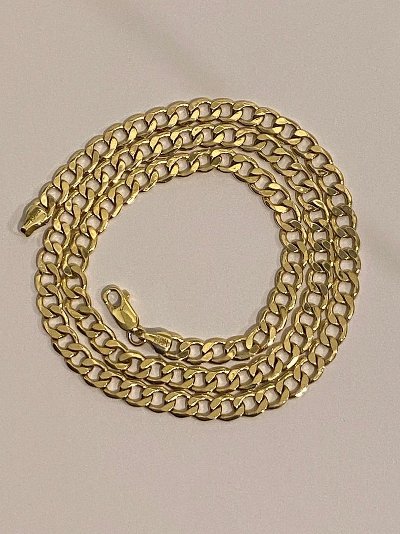 NICE 10K 24 inch cuban curb link chain necklace 16.25… - Gem