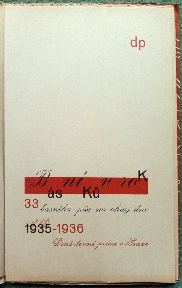 typo Ladislav Sutnar 1936 Básníkův rok Czech avant-garde | eBay