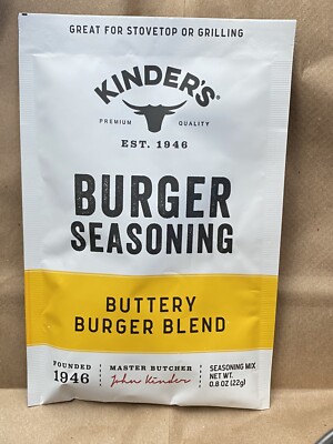 Lot Of 2 Kinder’s Burger Seasoning Buttery Burger Blend .8 Oz Spice ...