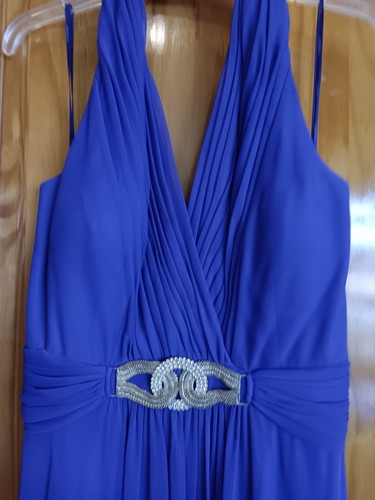 Cachet Blue Evening Prom Dress Sz 16 Long Maxi | eBay