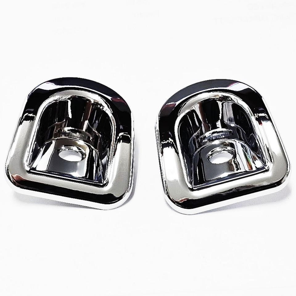 UPR 2pc CHROME Door Lock Bezels Compatible w/ 2005-2014 Mustang, Shelby ...