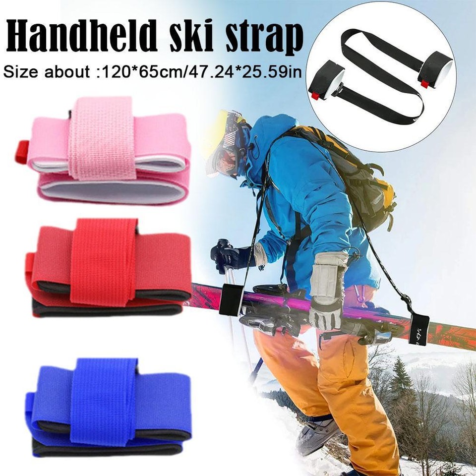 Ski Carrier Holder Carrying Sling Strap Carry Tie Skis Poles Shoulder ...