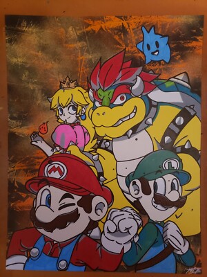Hand Painted Super Mario Art | eBay