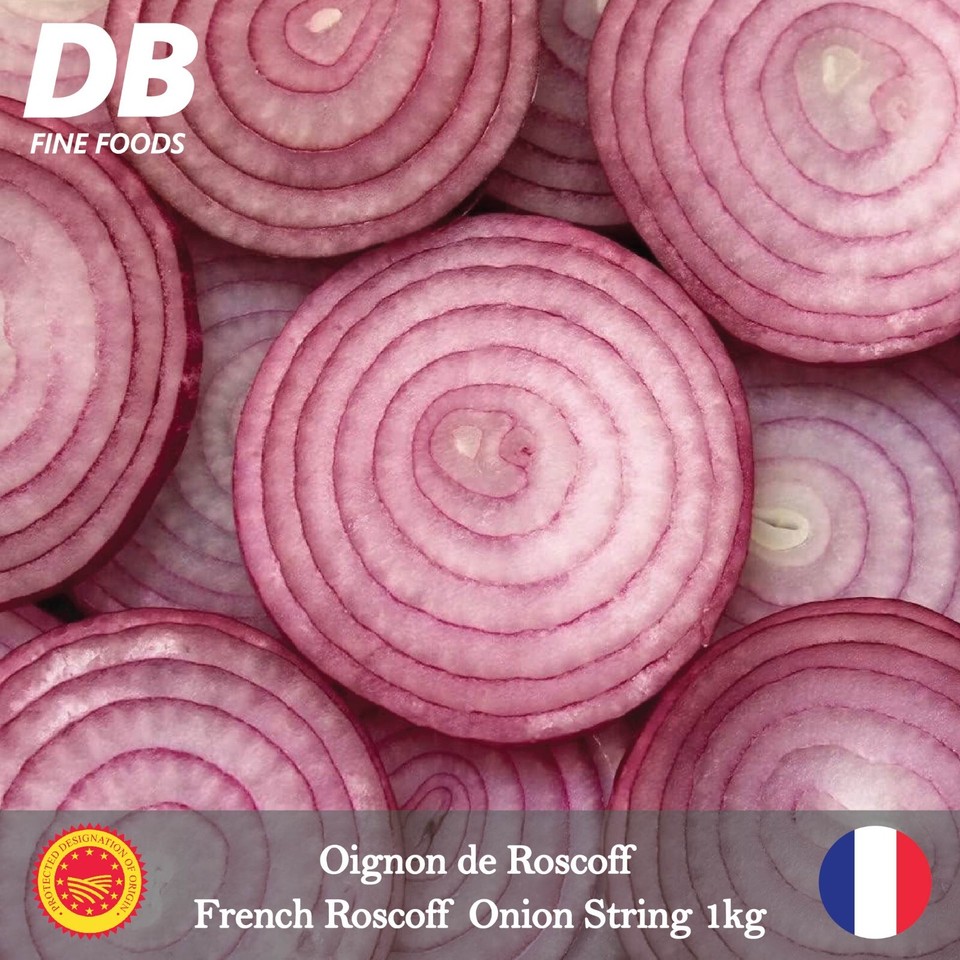 Fresh French Roscoff Onion String 1kg - Crisp Sweet Pink Onions - Great ...