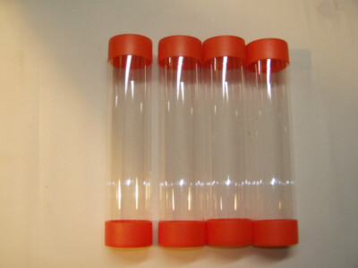 Lure Storage 4 Pack PEGT Tubes 9" X 2" orange caps | eBay