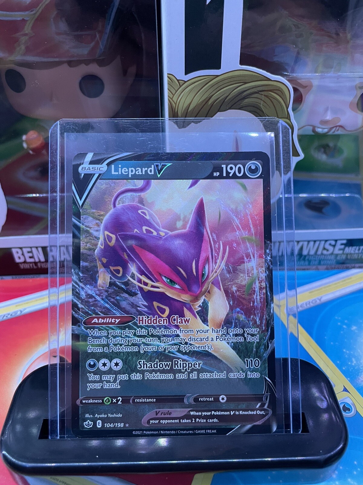 Liepard V - 104/198 - Ultra Rare - SWSH Chilling Reign - Pokemon TCG ...