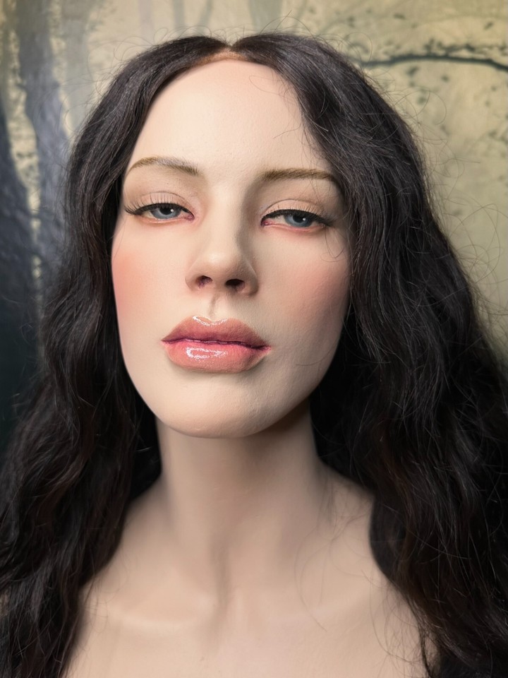 Mannequin Realistic Female Head Bust Wig Display ROOTSTEIN Natural Anne ...