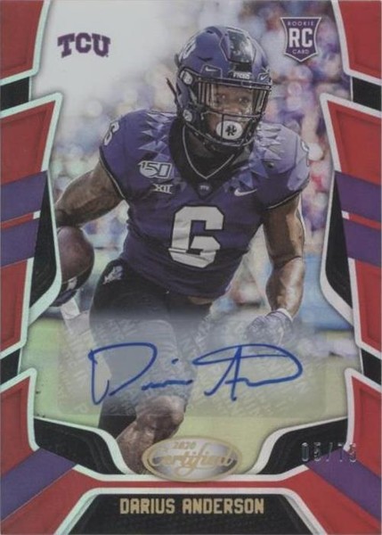 2020 Panini Chronicles Draft Picks - Certified Rookies Mirror Red Signatures #15 Darius Anderson ...