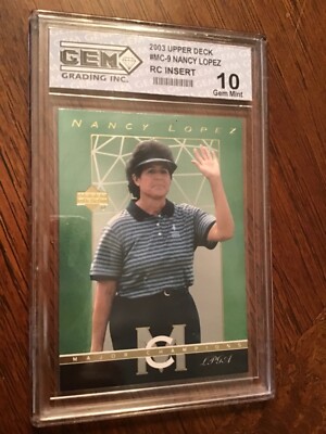 Nancy Lopez 2003 Upper Deck Major Champions #MC-9 GEM MINT 10 ROOKIE ...
