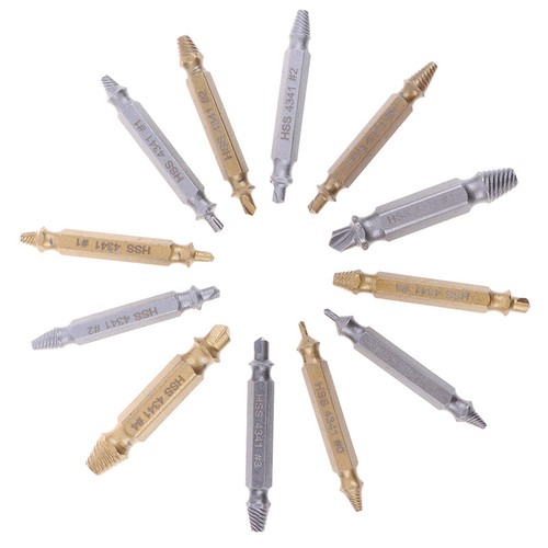 6pcs Damaged Screw Extractor Drill Bits Broken Speed Out Easy out Bolt ...