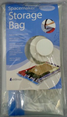 Whitmor Jumbo Spacemaker Storage Bag Clear Vacuum Sealed Watertight NEW ...