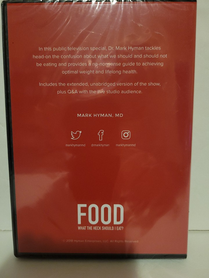 Food: What the Heck Should I Eat? - DVD 2018 Mark Hyman MD - BRAND NEW ...