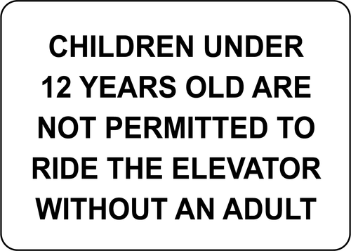 CHILDREN UNDER 12 YEARS OLD ARE NOT PERMITTED TO| Laminated Vinyl Decal ...