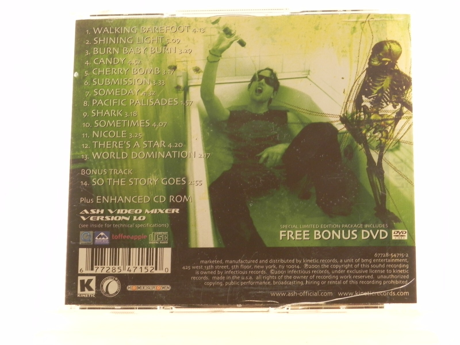Ash Free All Angels Audio CD case broken with enhanced CD-ROM ...
