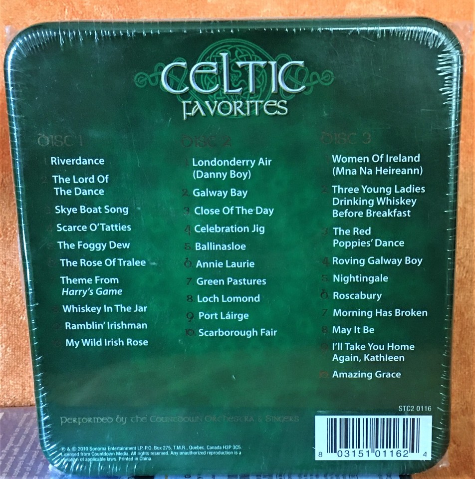2010 Issue "CELTIC FAVORITES' COLLECTORS 3 CD BOX/TIN SET IRISH Songs ...