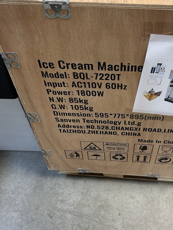 VEVOR Commercial Soft Serve Ice Cream Machine 20L/H Yield 3 Flavor Countertop | eBay